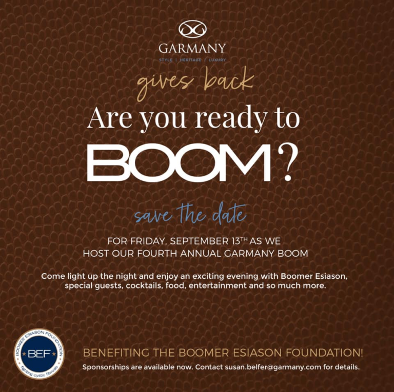 GARMANY GIVES BACK IN 2019 - The Boomer Esiason Foundation